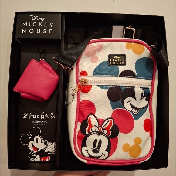 Disney | Bags | Mickey Mousecrossbody Bag Tech Pouch Gift Set Disney ...